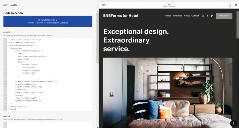 Squarespace Hotel Booking for Automated Reservations - BNBForms