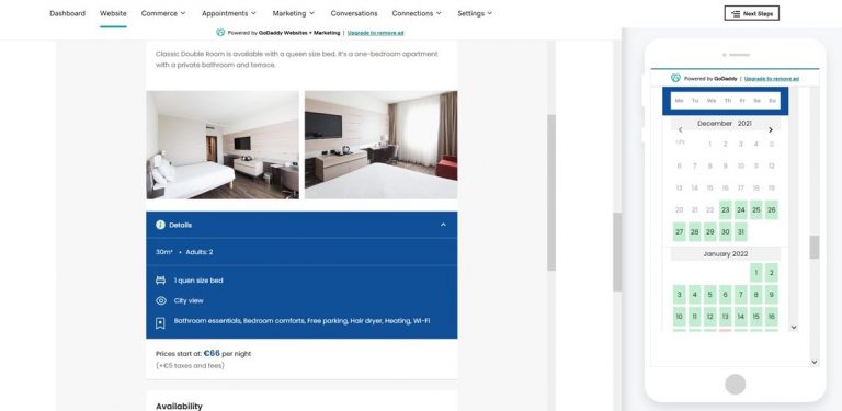 GoDaddy Booking: How to Add a Hotel Reservation System - BNBForms