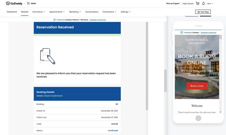 GoDaddy Booking: How to Add a Hotel Reservation System - BNBForms