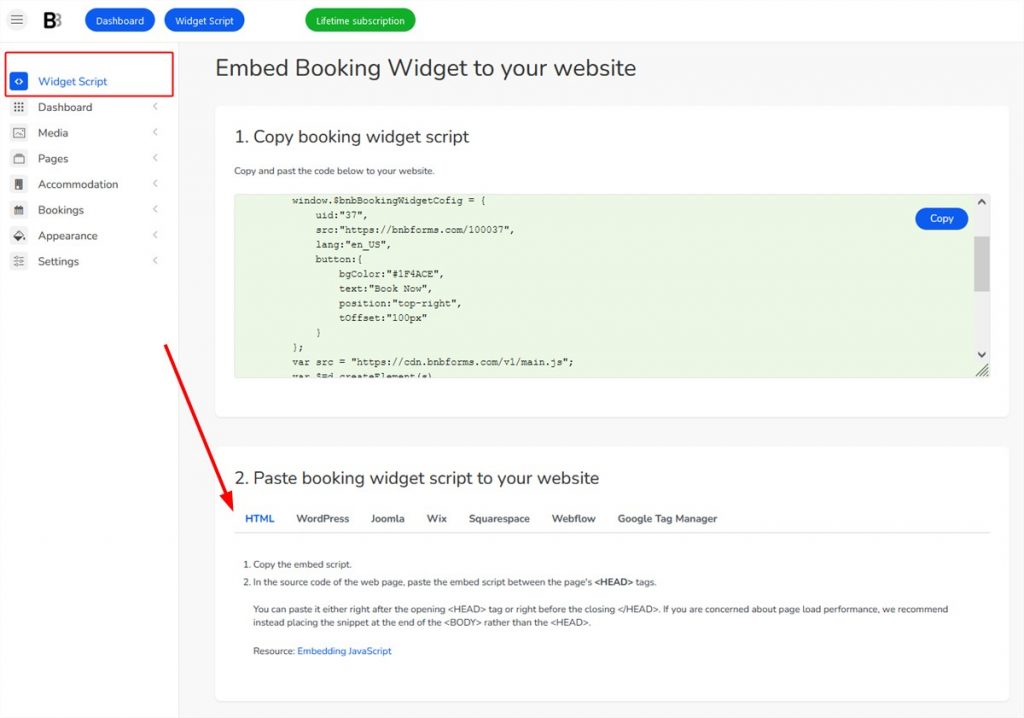 How to Add a Hotel Booking Form to HTML Website - BNBForms