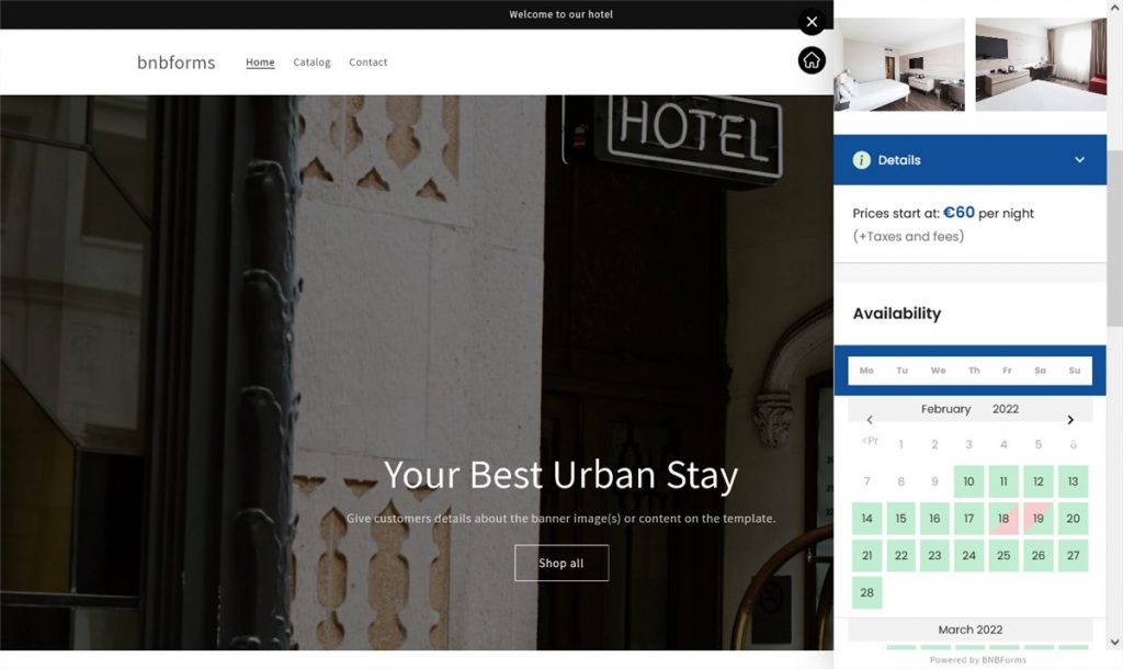 Create a Booking Shopify Hotel System in 3 Easy Steps - BNBForms