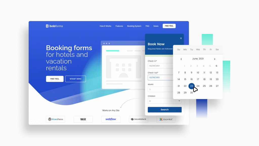 CMS Hotel Booking System - Connect to Any Website - BNBForms