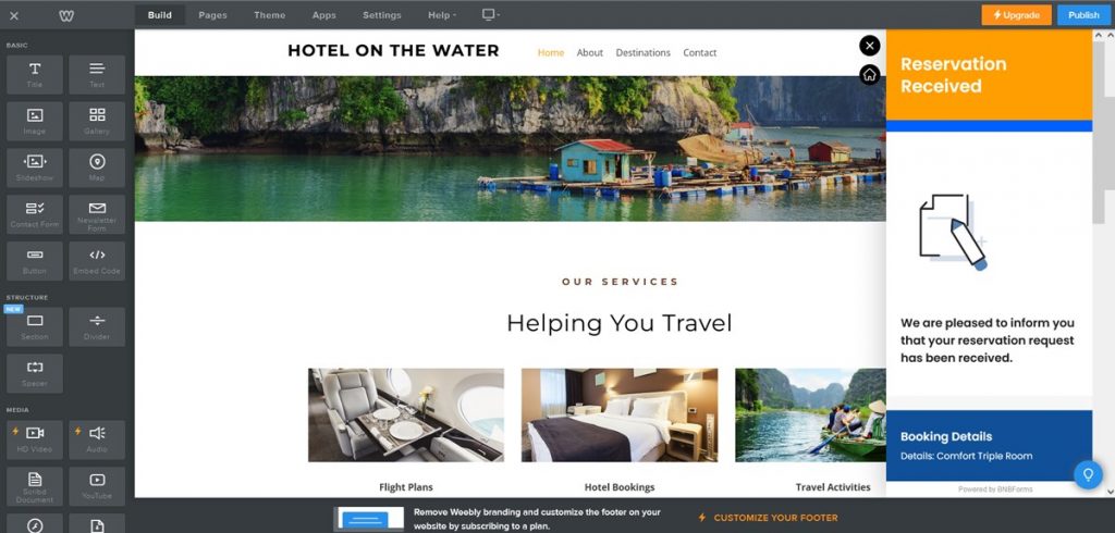 How to Create a Booking Section on Weebly for Hotels - BNBForms