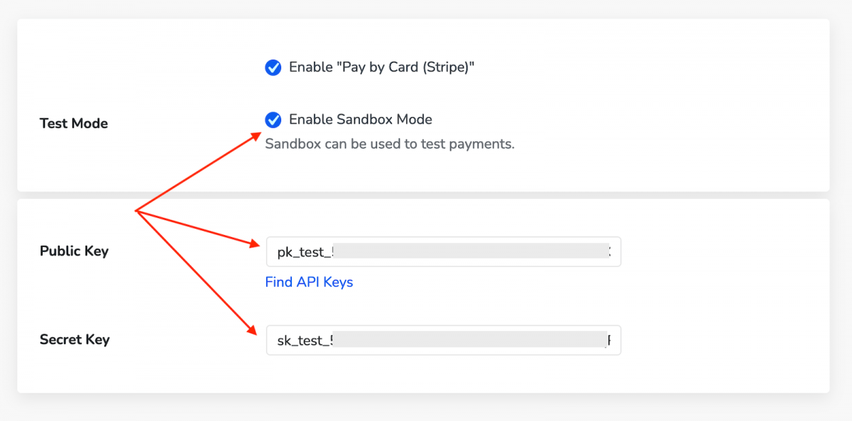How to obtain keys and enable webhooks for Stripe - BNBForms