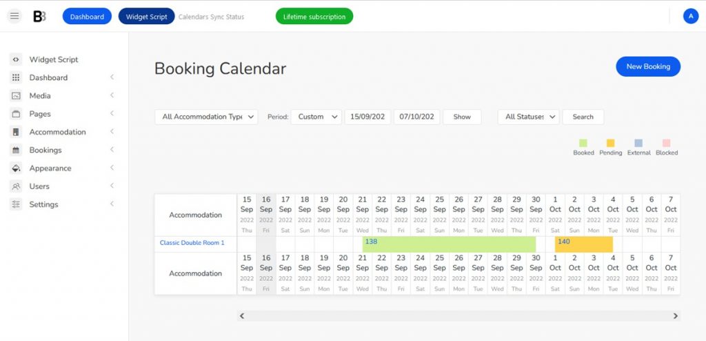 Wix Bookings for Hotels & Calendar Examples - BNBForms