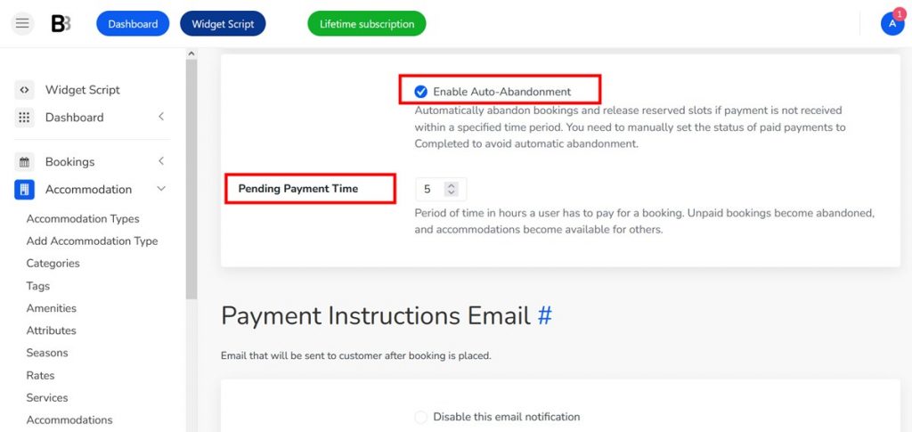Direct bank transfer payment method - BNBForms