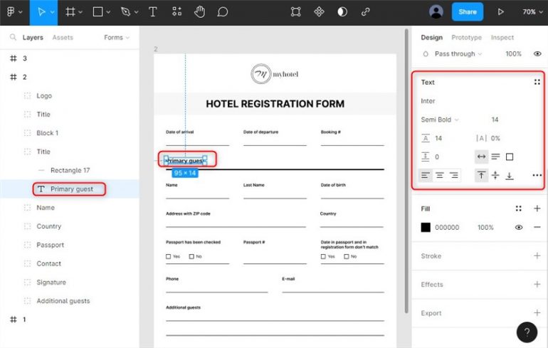 Hotel Reservation Cards & Check In Forms: Printable Hotel Templates ...