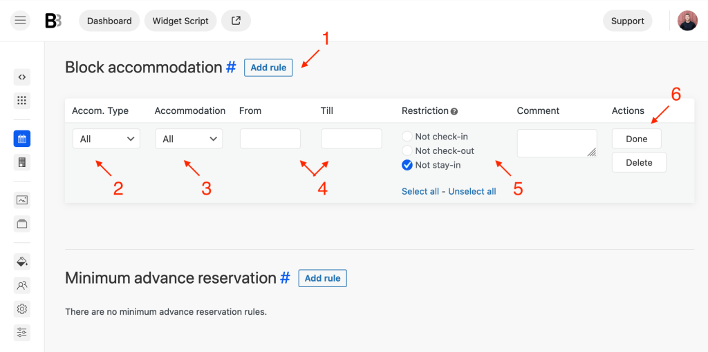 How to block dates manually - BNBForms