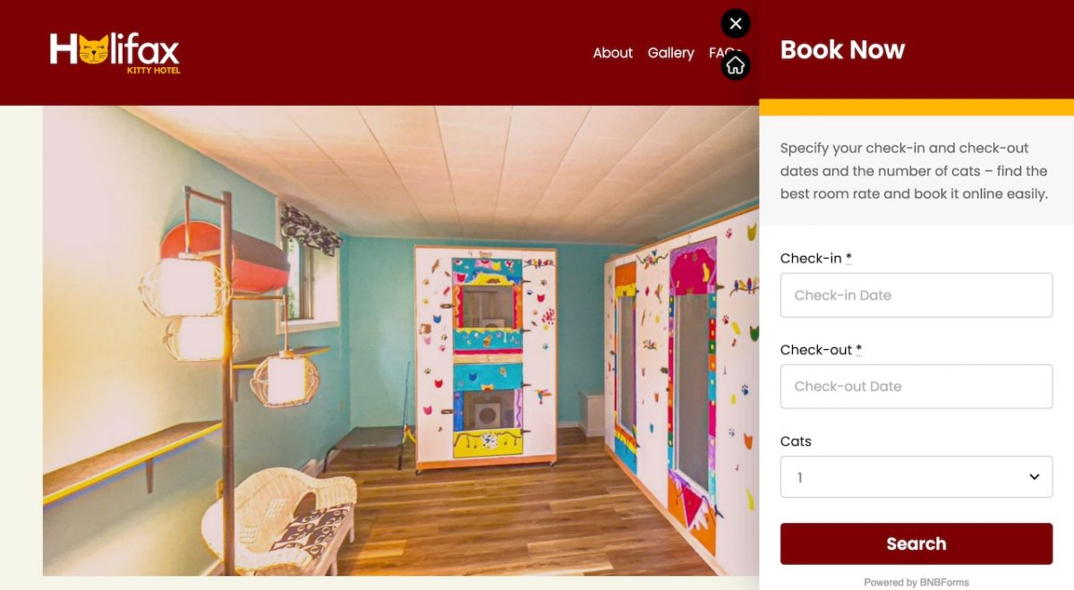 Short-Term Rental Booking Widget Site Examples - BNBForms