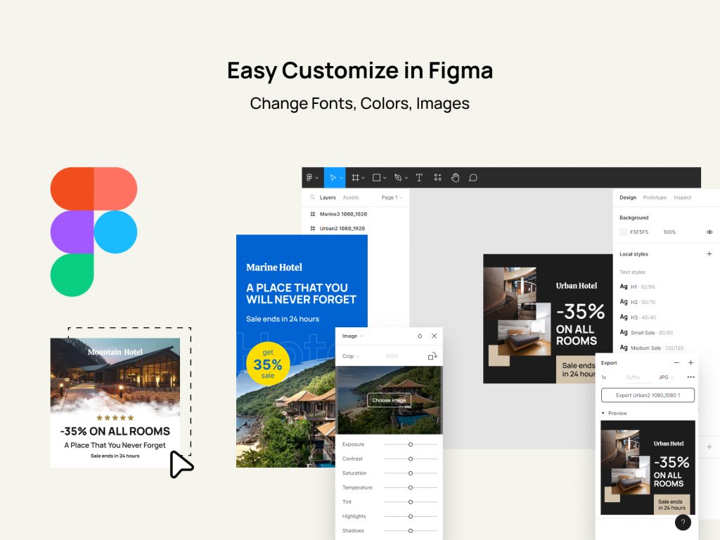 Free Social Media Hotel Templates for Instagram & Facebook - BNBForms