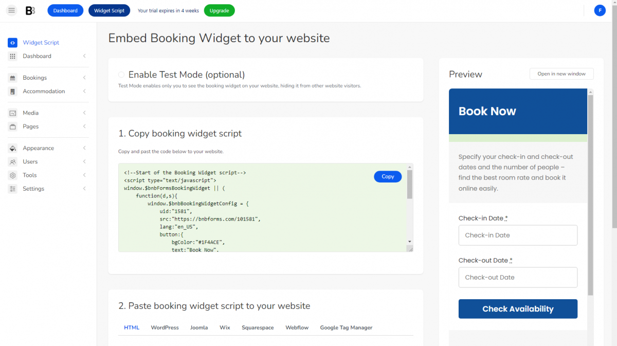 Promote My Place: How to Add a Hotel Booking Engine? - BNBForms