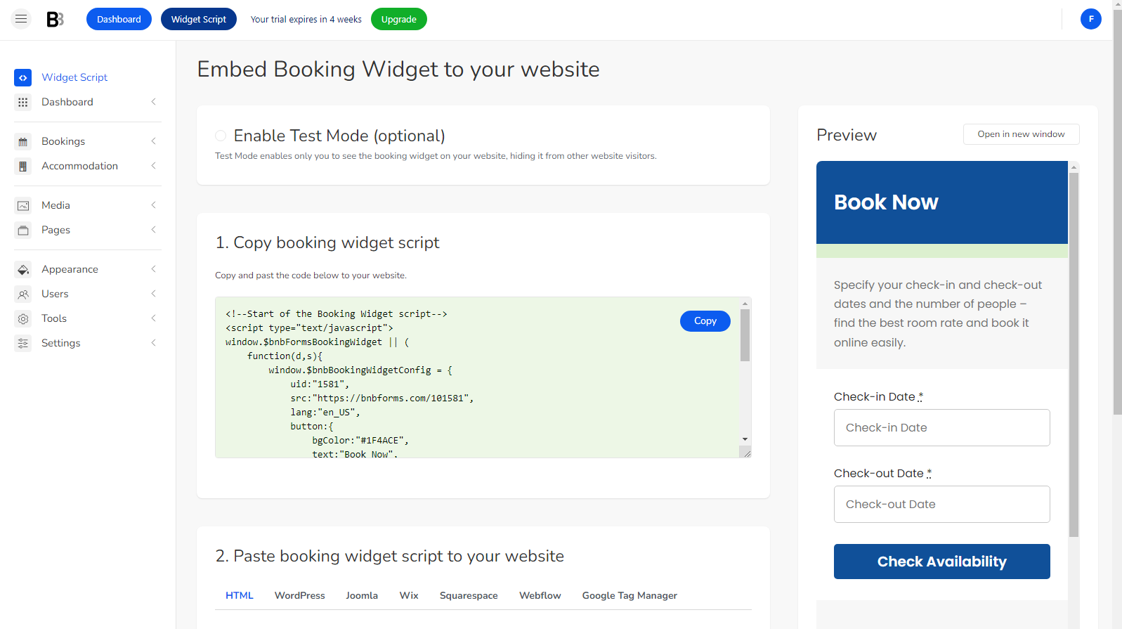 Promote My Place: How to Add a Hotel Booking Engine? - BNBForms