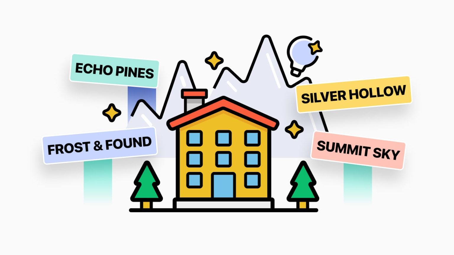 500+ Unique Cabin, Chalet & Ski Resort Names - BNBForms